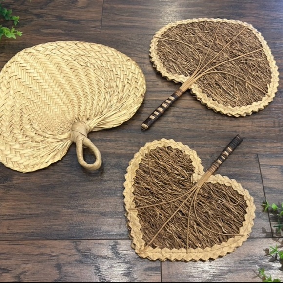 Accents | Natural Woven Hand Fans Wall Art Set Of 3 Wall Decor | Poshmark